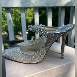 Jimmy Choo | Shoes | Jimmy Choo Silver Heels 4 12 | Poshmark